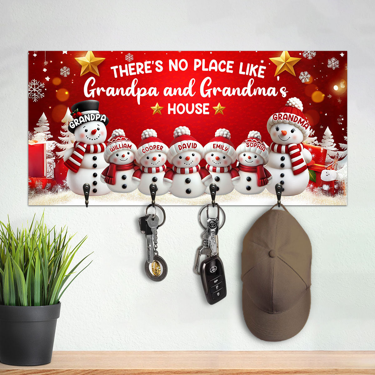 There's No Place Like Grandpa and Grandma's House - Personalized Key H ...