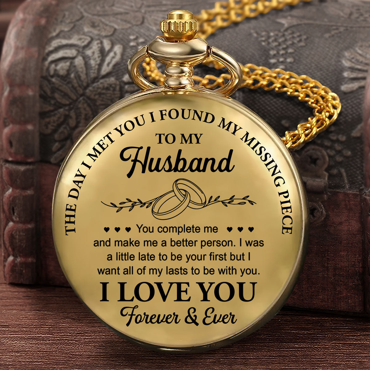The Day I Met You I Found My Missing Piece - Personalized Pocket Watch ...