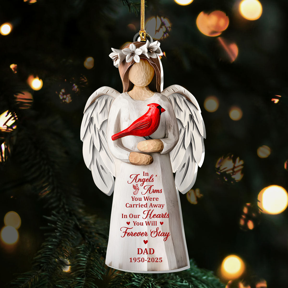 In Angels' Arms - Personalized 1-Layer Acrylic Ornament – JOYMADE