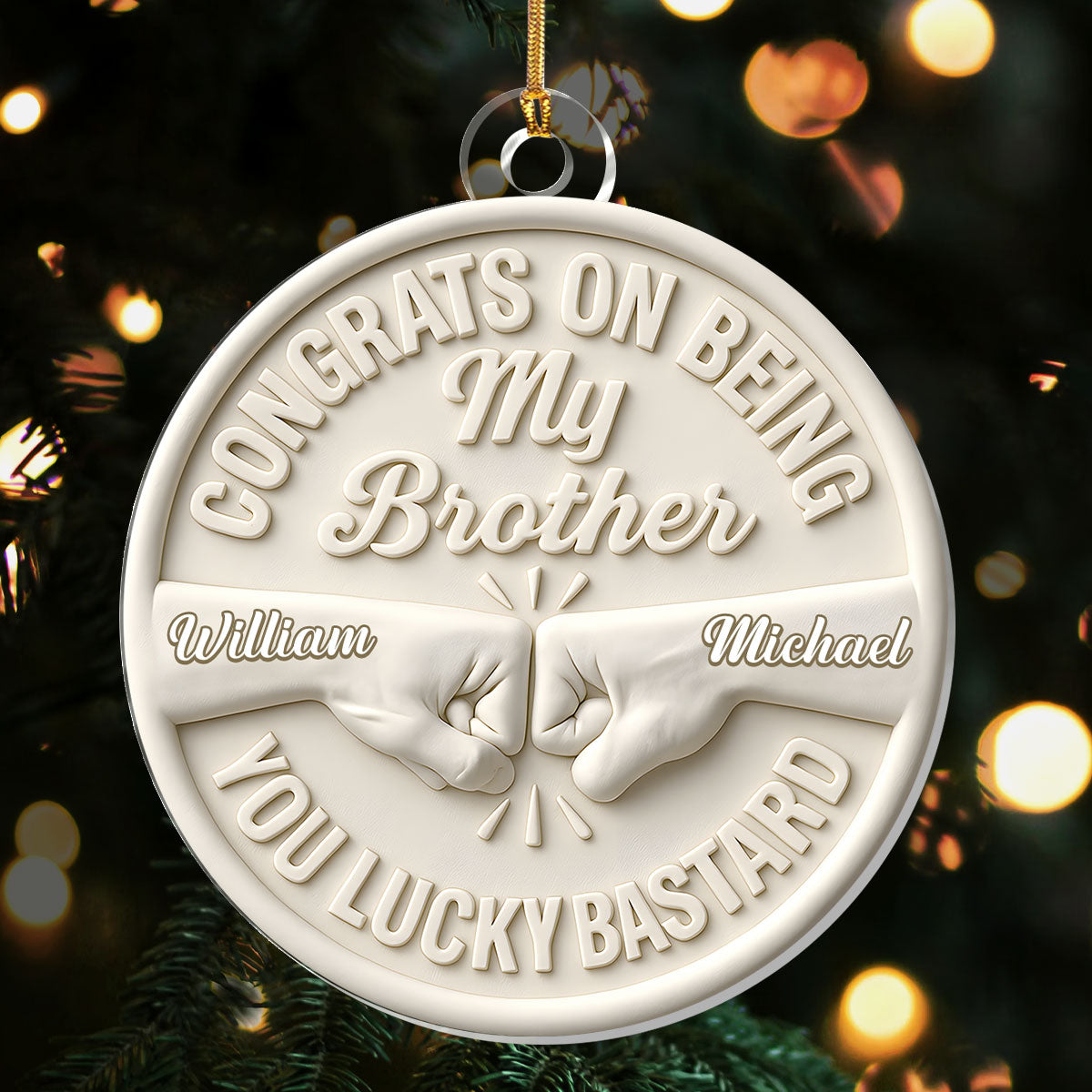 Gift For Brother - Brotherhood Bond - Personalized Acrylic Ornament ...