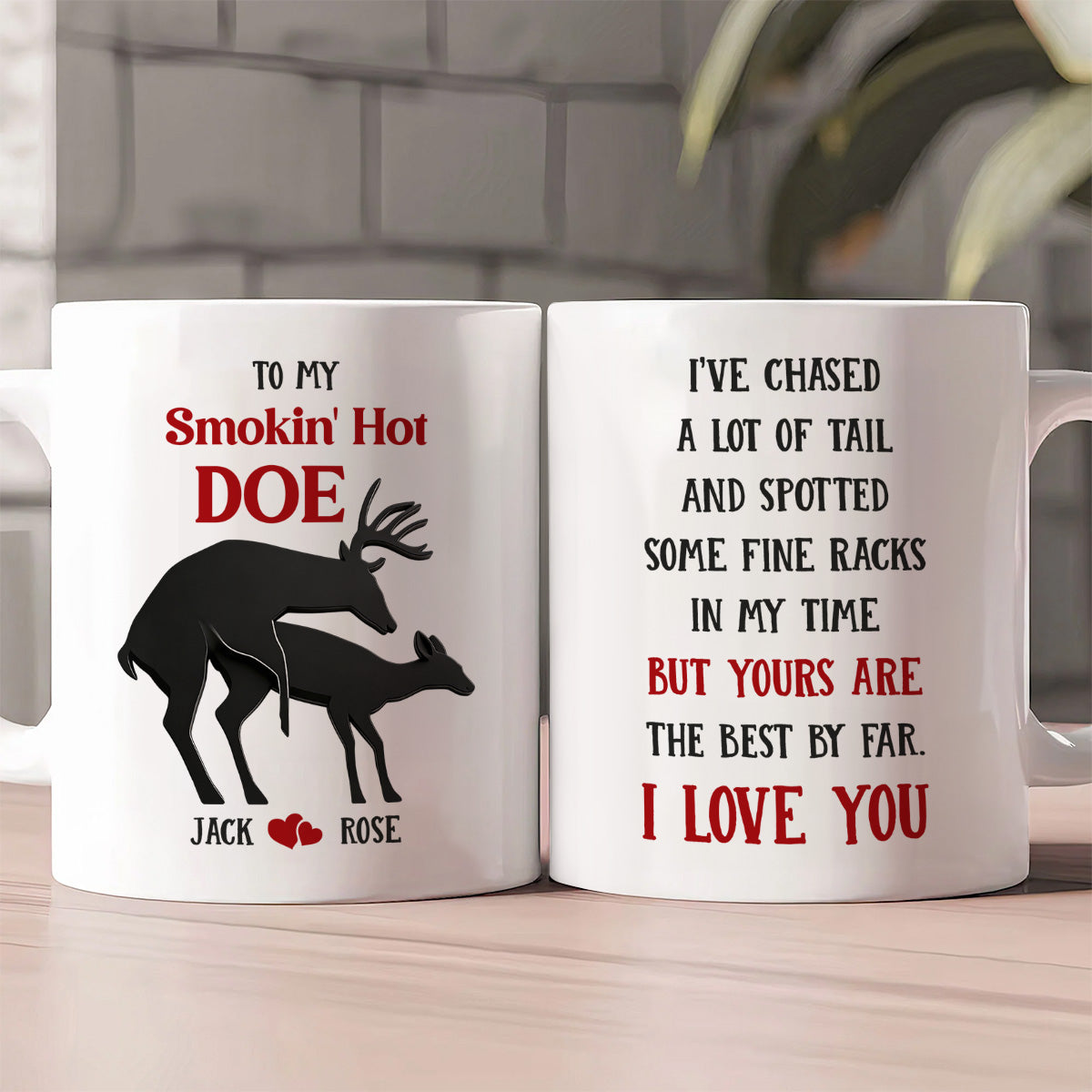 To My Hot Doe - Personalized Ceramic Coffee Mug – JOYMADE
