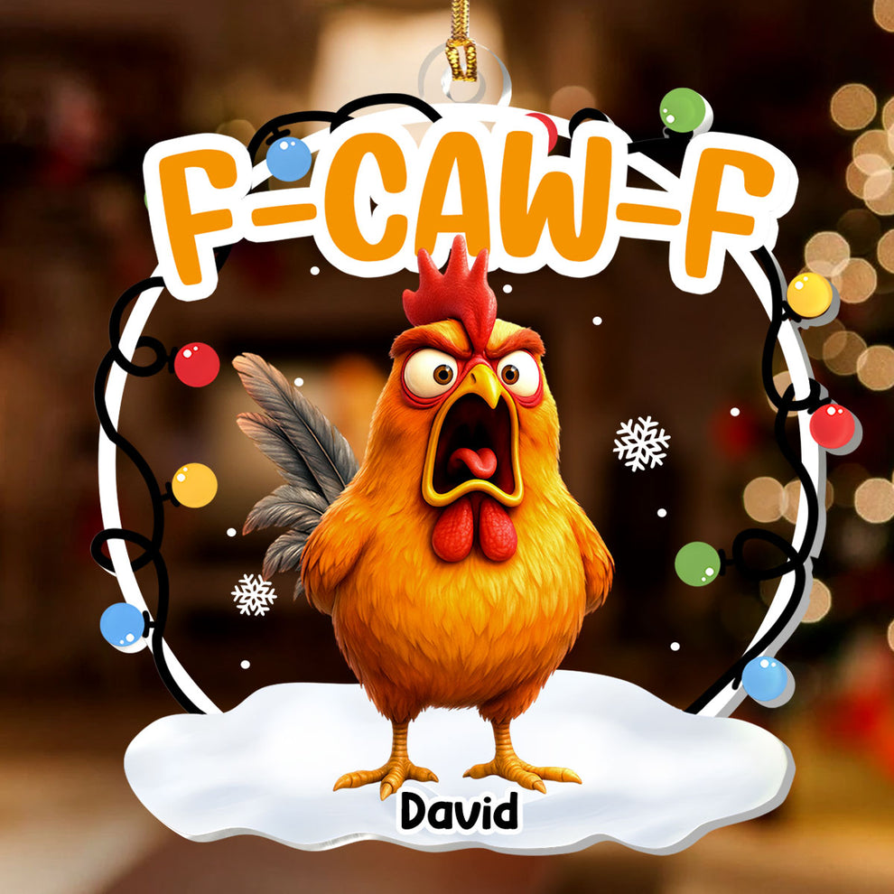Funny Chicken - Personalized 1-Layer Acrylic Ornament – JOYMADE